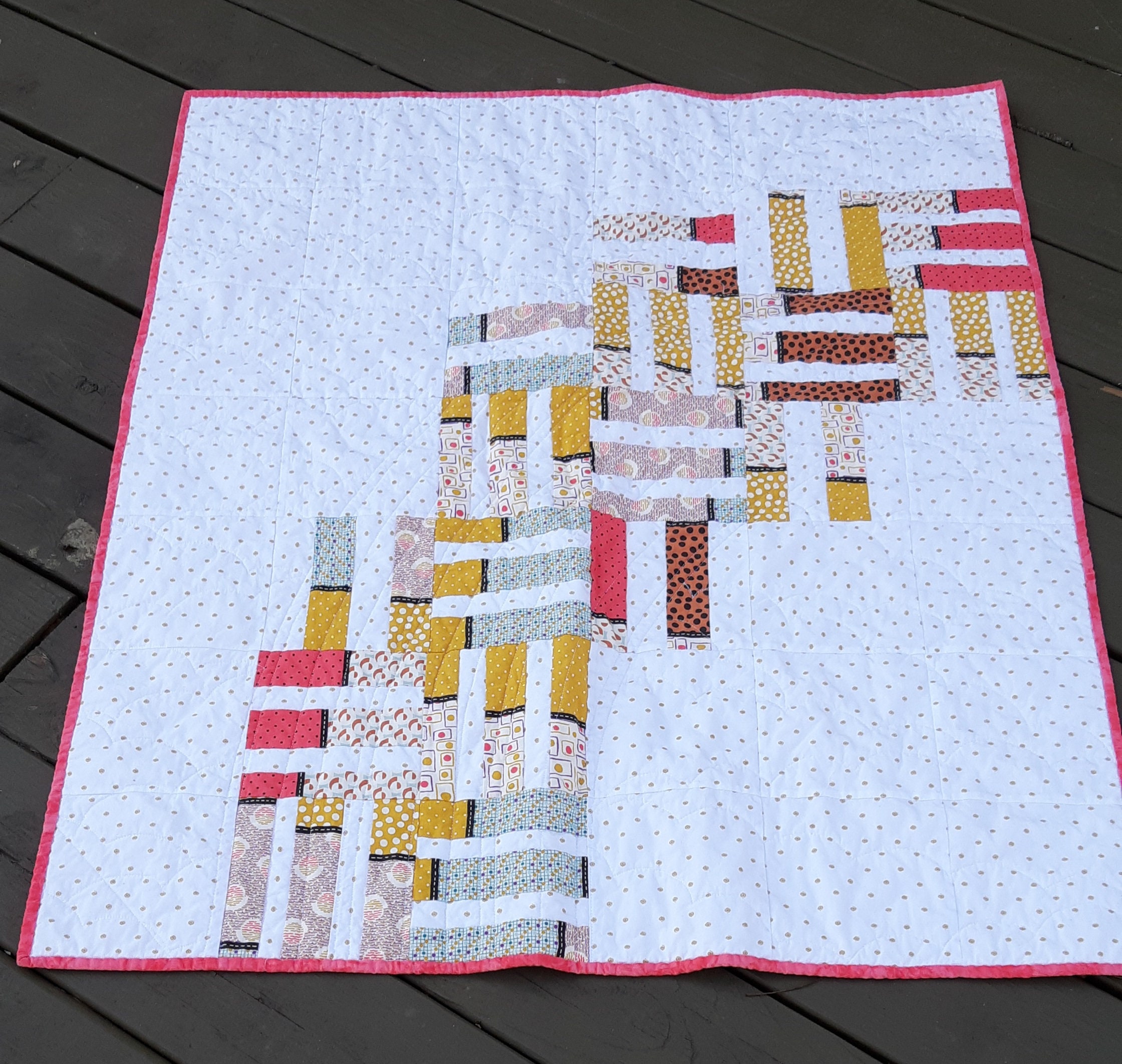 Boho Rainbow Nursery Baby Quilt - Etsy UK