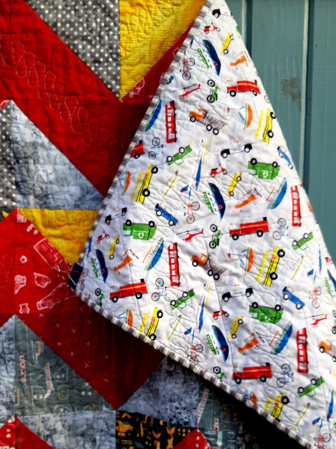 Vehicle Transportation Truck Baby Quilt - Etsy