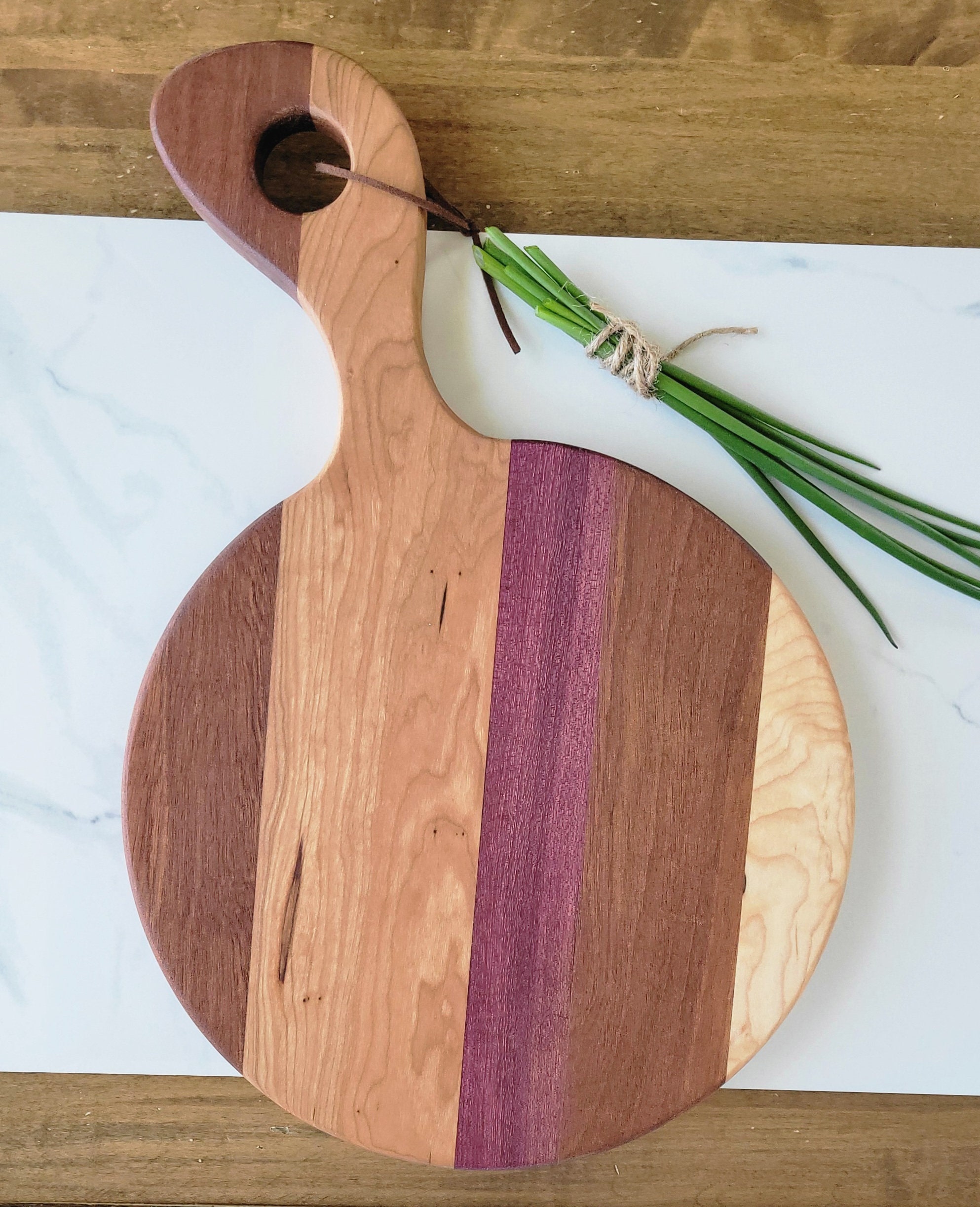 Round Wood Cutting Board, Cheese Board, Charcuterie Board, Paddle Board ...