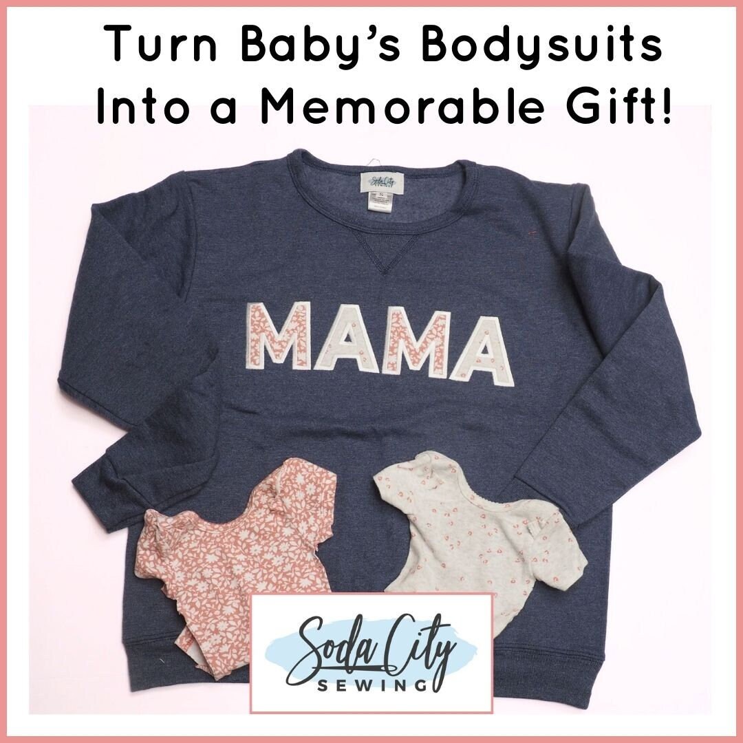Mama Sweatshirt Made From Baby's Clothing! Perfect Embroidered Keepsake ...