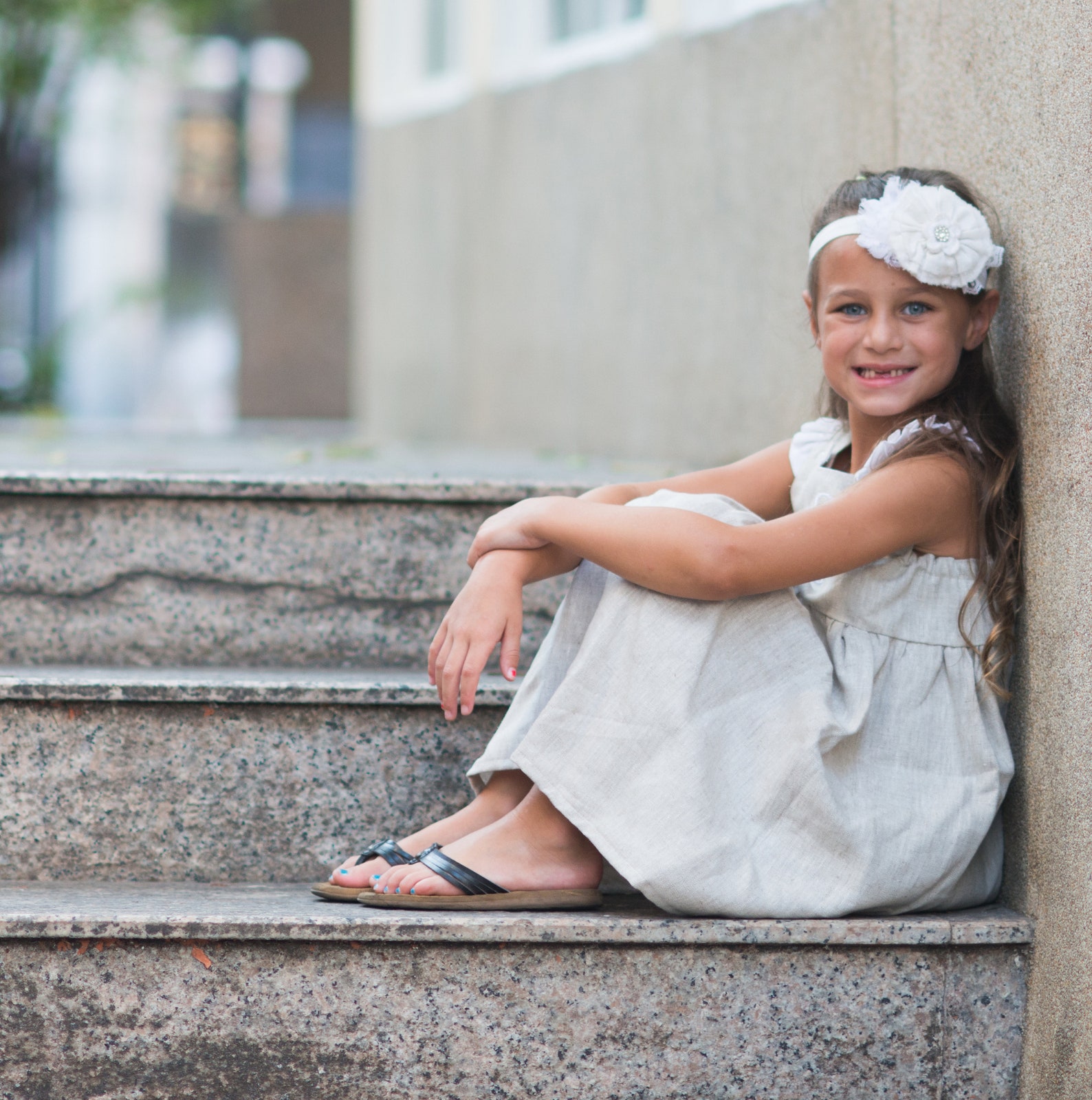 Toddler Linen Flower Girl Dress Infant Ruffle Dress Baby - Etsy