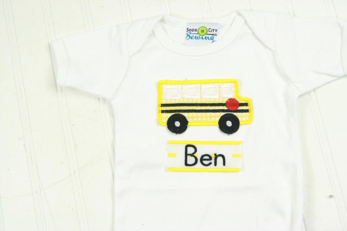 Back to School Outfit School Bus T Shirt First Day of | Etsy