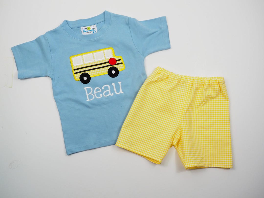 School Bus Tee for 1st Day of School, Preschool, Kindergarten, or Prek ...