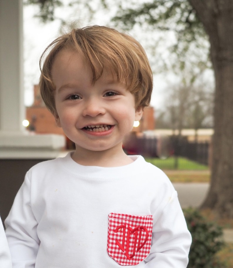 Personalized Heart Shaped Initial Pocket Tee Shirt - Monogrammed Preppy ...