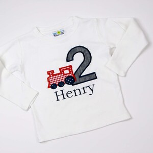 Train Birthday Shirt First Second Third Fourth Birthday Appliqued Train ...