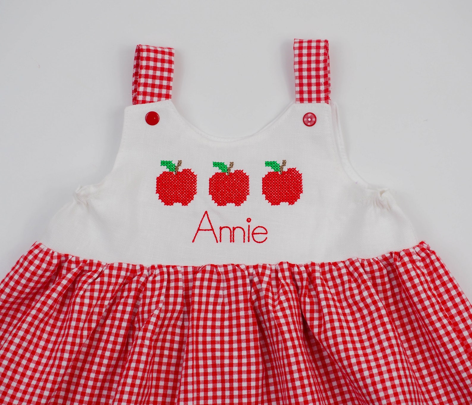 First Day of School Apple Dress Personalized Girls Back to - Etsy