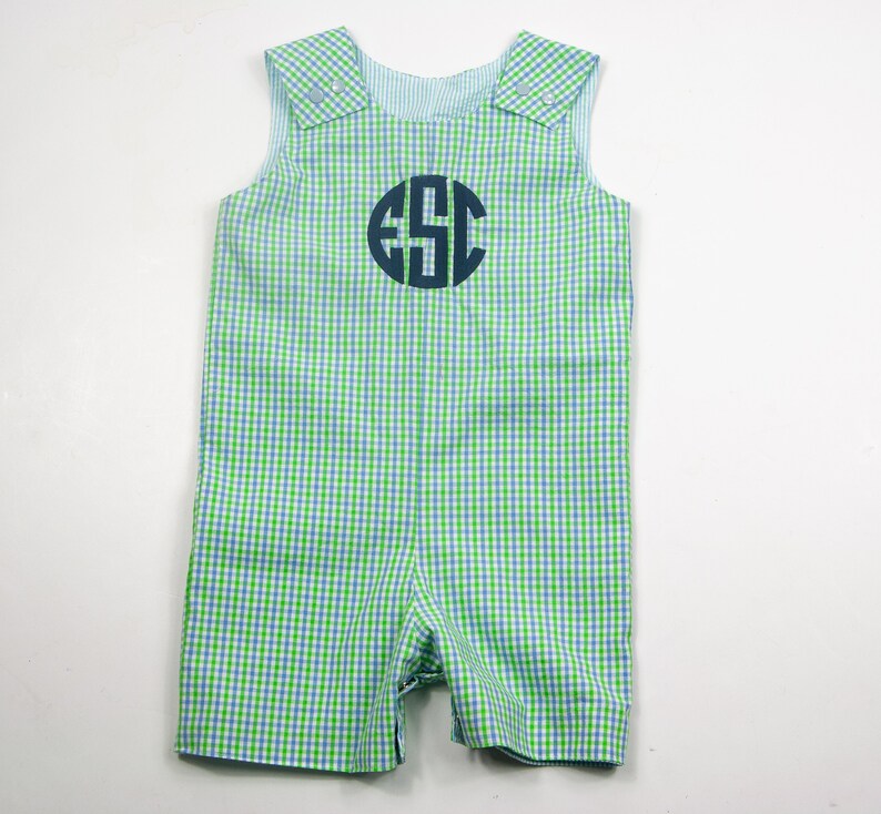 Reversible Boys Summer Jon Jon Monogrammed Initial | Etsy