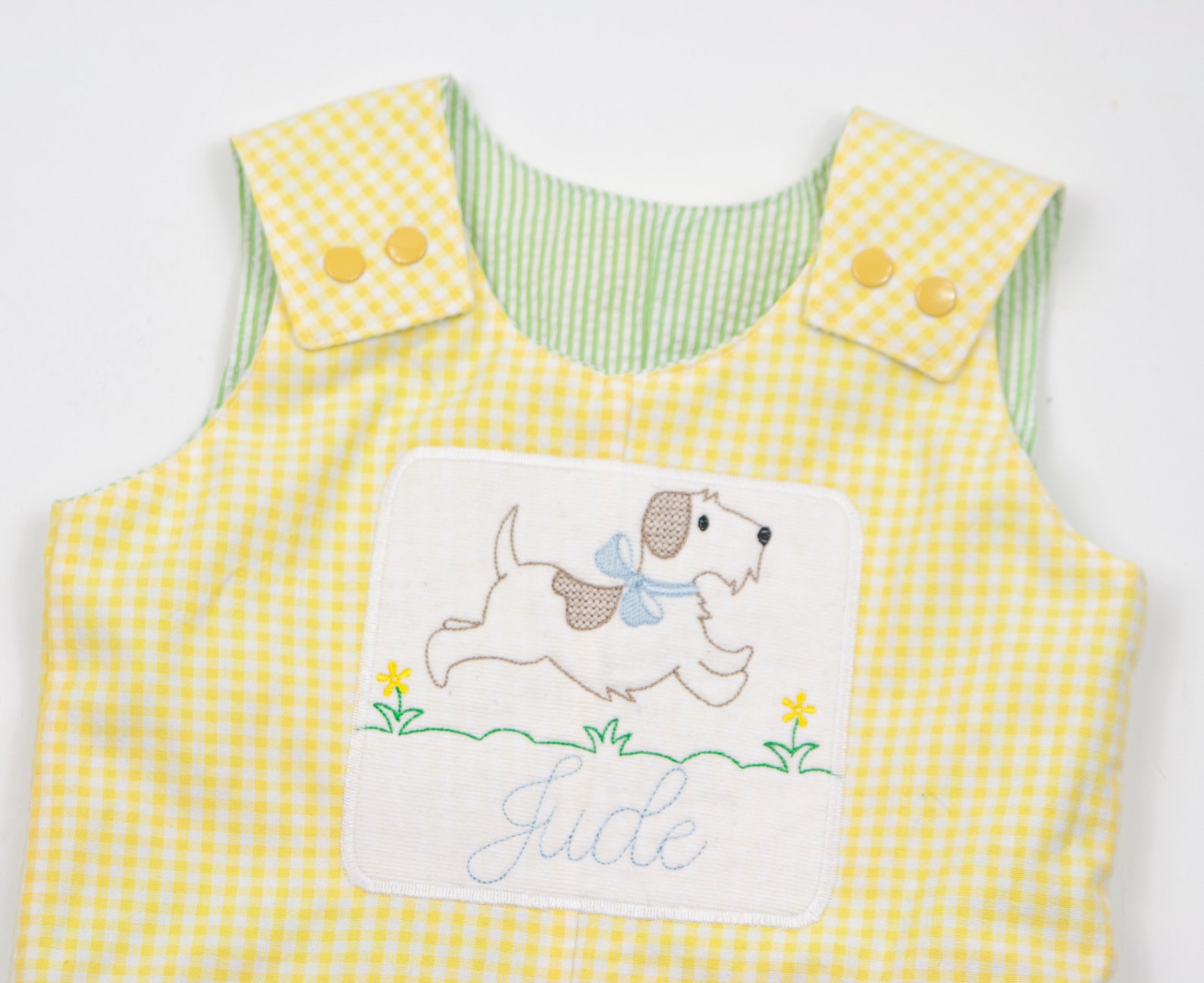 Boys Summer Jon Jon Outfit Reversible Gingham and Seersucker | Etsy