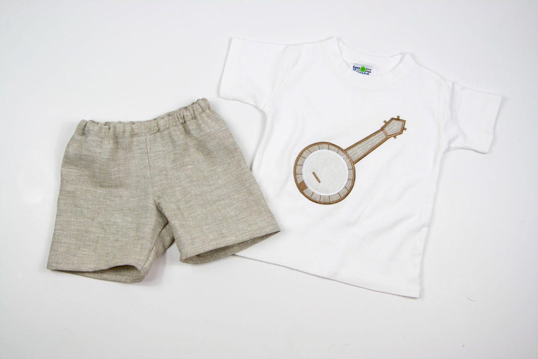 Toddler Bluegrass Shirt - Festival Wear for Kids - Banjo Applique Tee ...