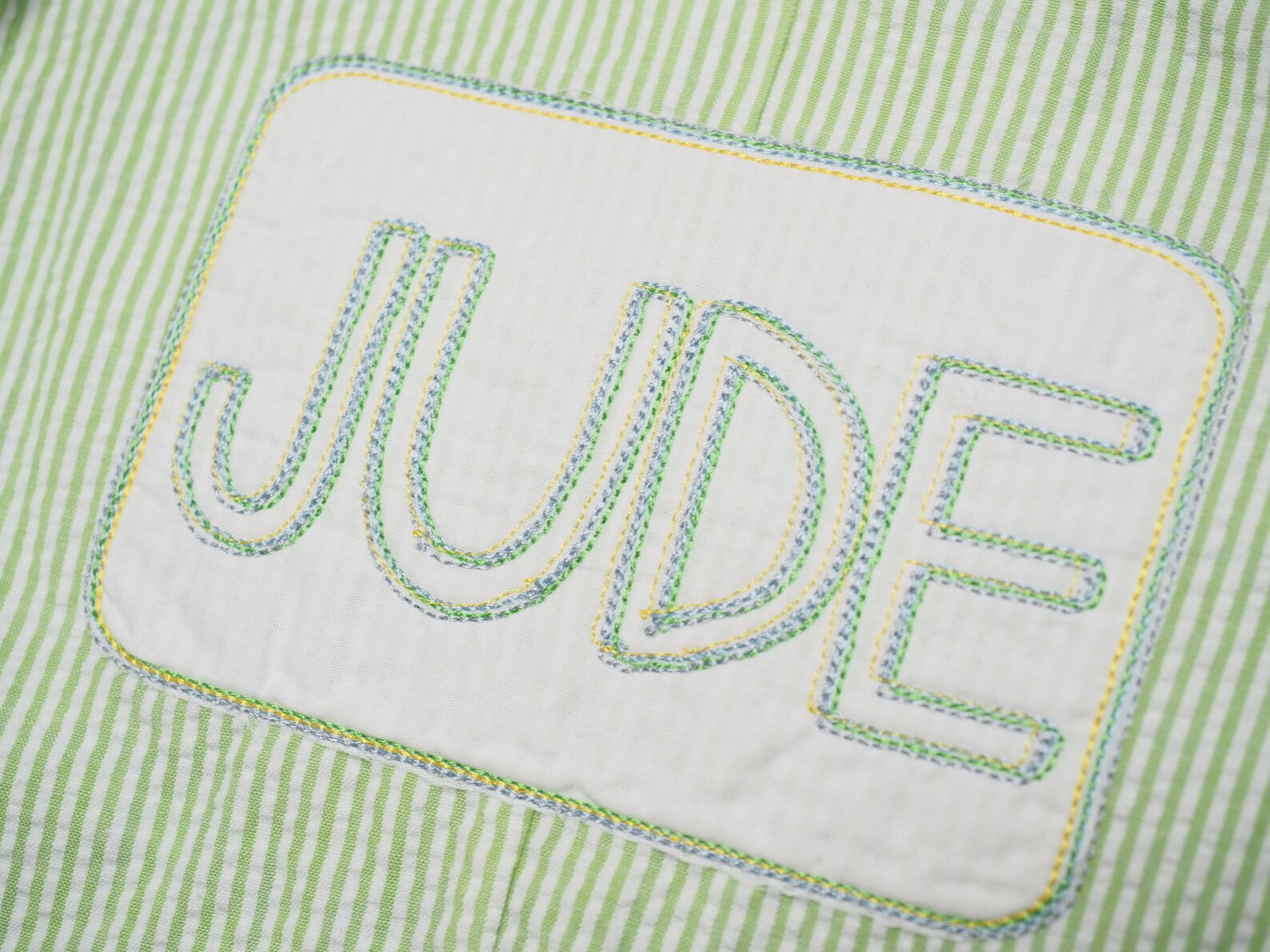 Reversible Boys Summer Jon Jon - Monogrammed Initial Seersucker Gingham ...