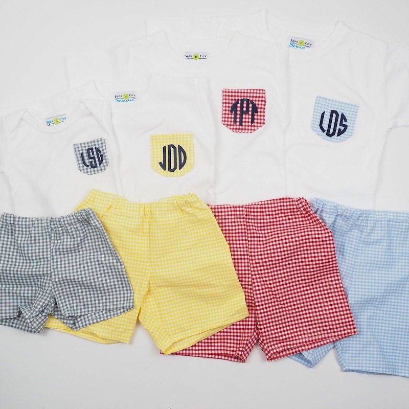 Monogram Pocket Tee - Etsy