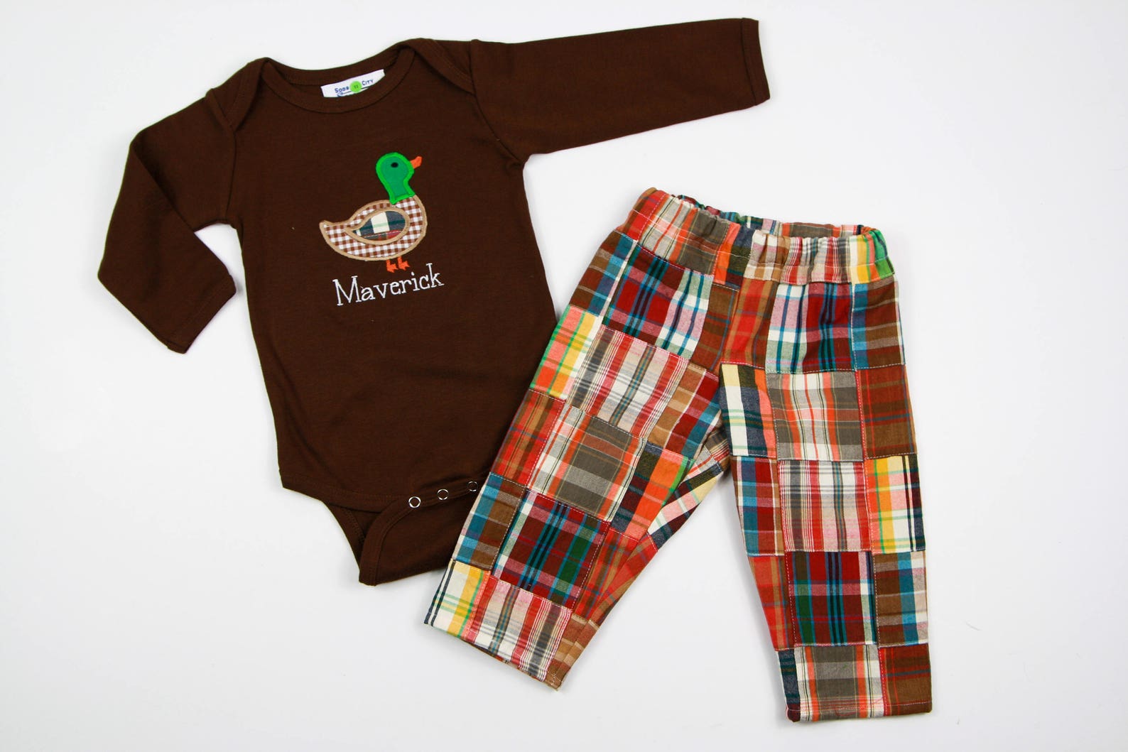 Fall Baby Boy Clothes - Baby Fall Outfit - Patchwork Plaid Pants ...