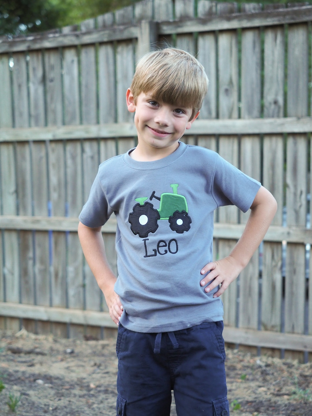 Tractor Applique Shirt or Bodysuit - Farm Birthday Party Boys ...