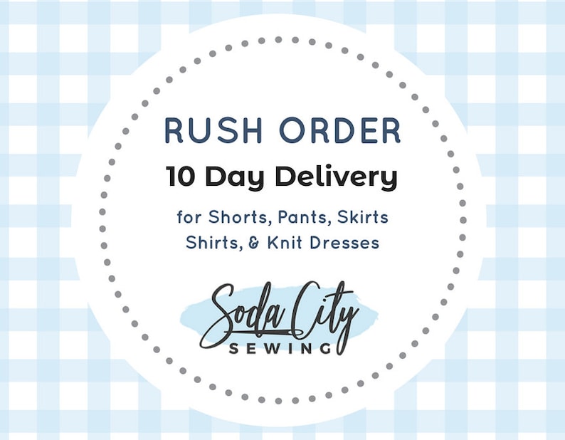 Rush Order Add on 10 Day Delivery for Shirts Pants Shorts | Etsy