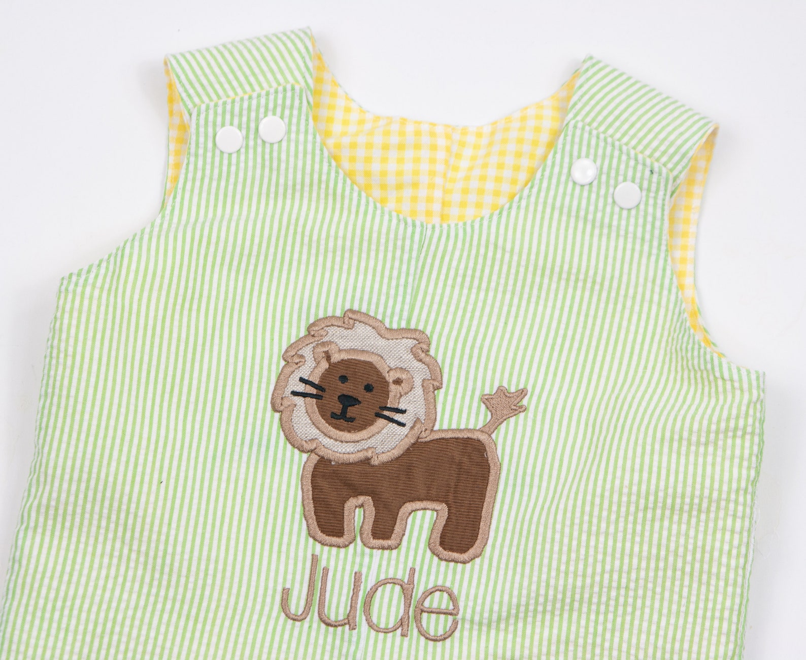 Boys Summer Jon Jon Outfit Reversible Gingham and Seersucker - Etsy