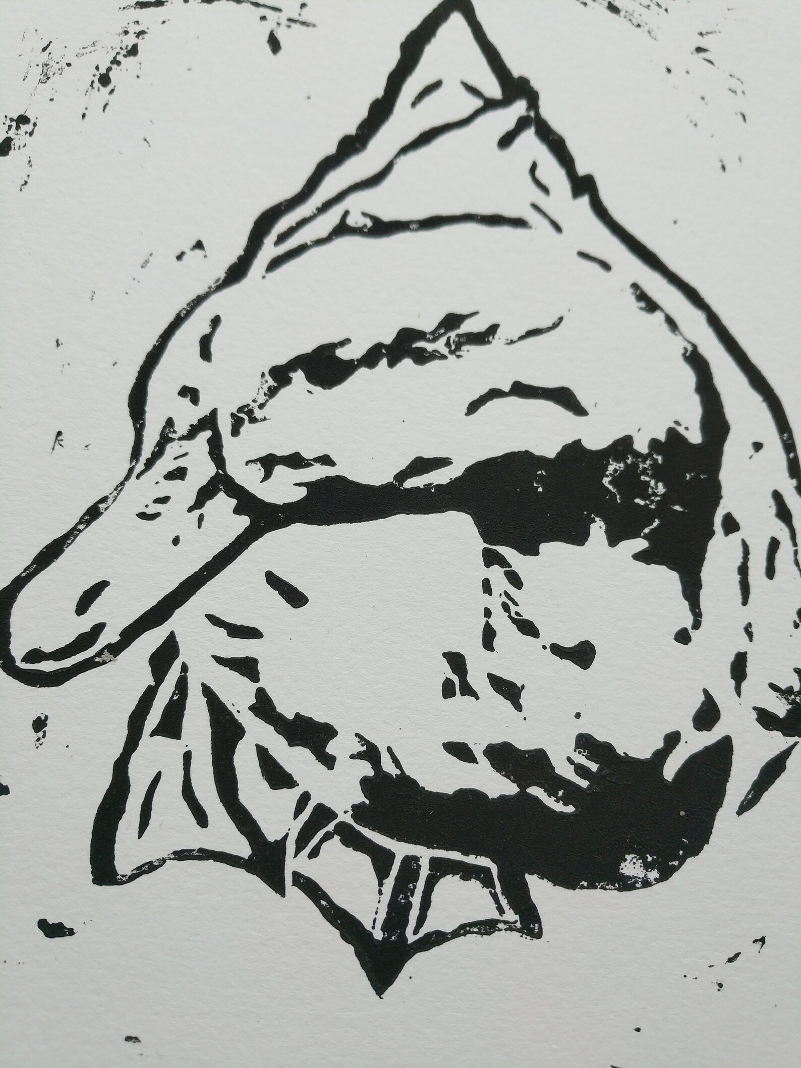 Duck Linoleum Block Print Animal Print Linocut Farm Animal - Etsy