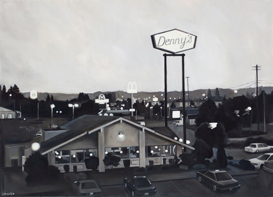Denny's at Twilight, Limited Edition Fine Art Print, Retro, Fine Art ...