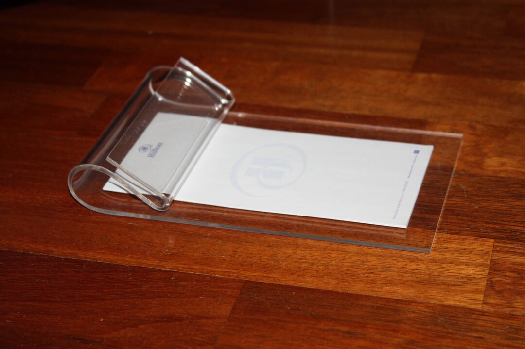 Vintage Lucite Desktop Paper Note Pad Holder Clear Acrylic 5" X 8" - Etsy