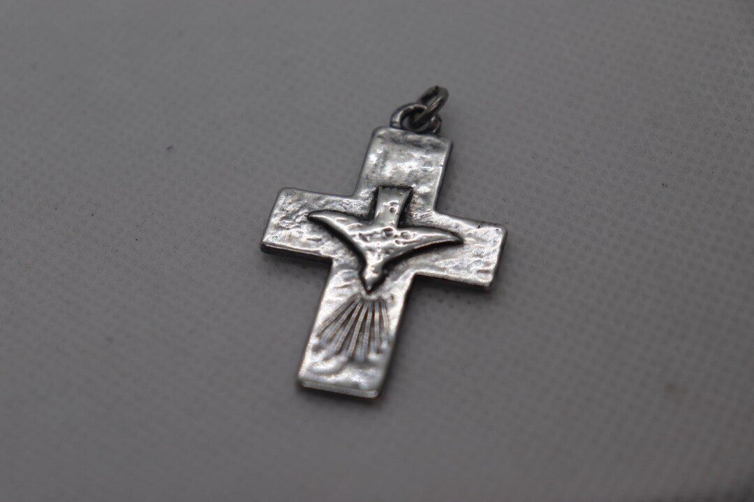 Vintage Sterling Silver Antaya Holy Spirit Cross Pendant/religious ...