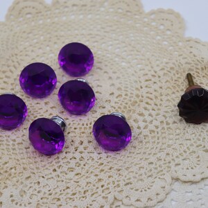Diameter 20/30/40mm Purple Glass Knob Pull Dresser Knobs - Etsy
