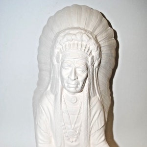 Ceramic Bisque Indian Chief.ready-to-paint Indian Chief. Ceramic Bisque ...