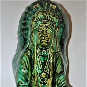 Ceramic Bisque Indian Chief.ready-to-paint Indian Chief. Ceramic Bisque ...