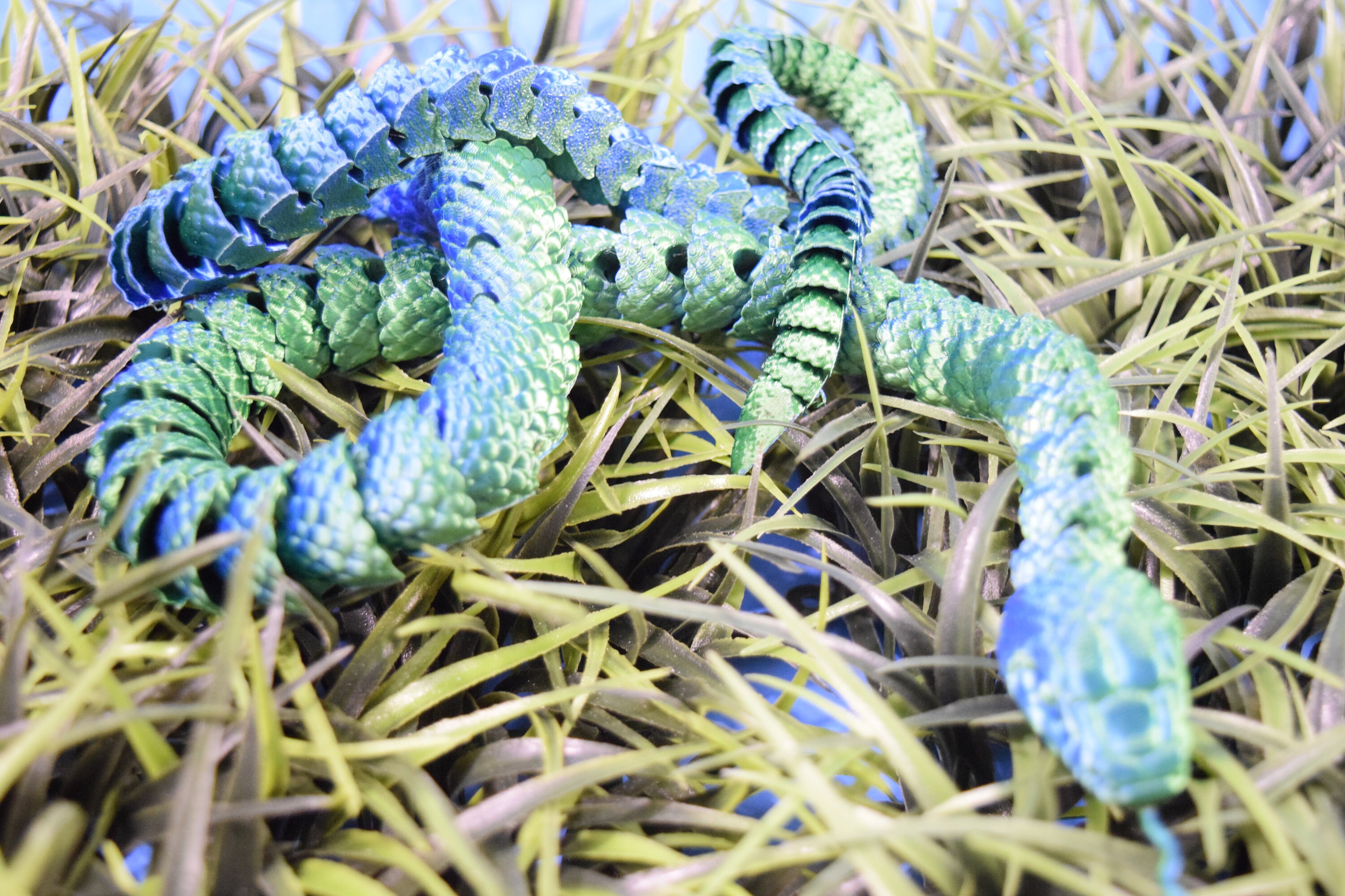 Snake.3d Printed Articulate Snake. Long Flexible Snake.cinderwing3d Authorized Reseller. Fidget ...