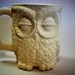 Ceramic Owl Mug.handmade Ceramic Mug. Unfinished - Etsy