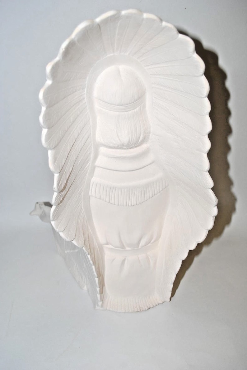 Ceramic Bisque Indian Chief.ready-to-paint Indian Chief. Ceramic Bisque ...