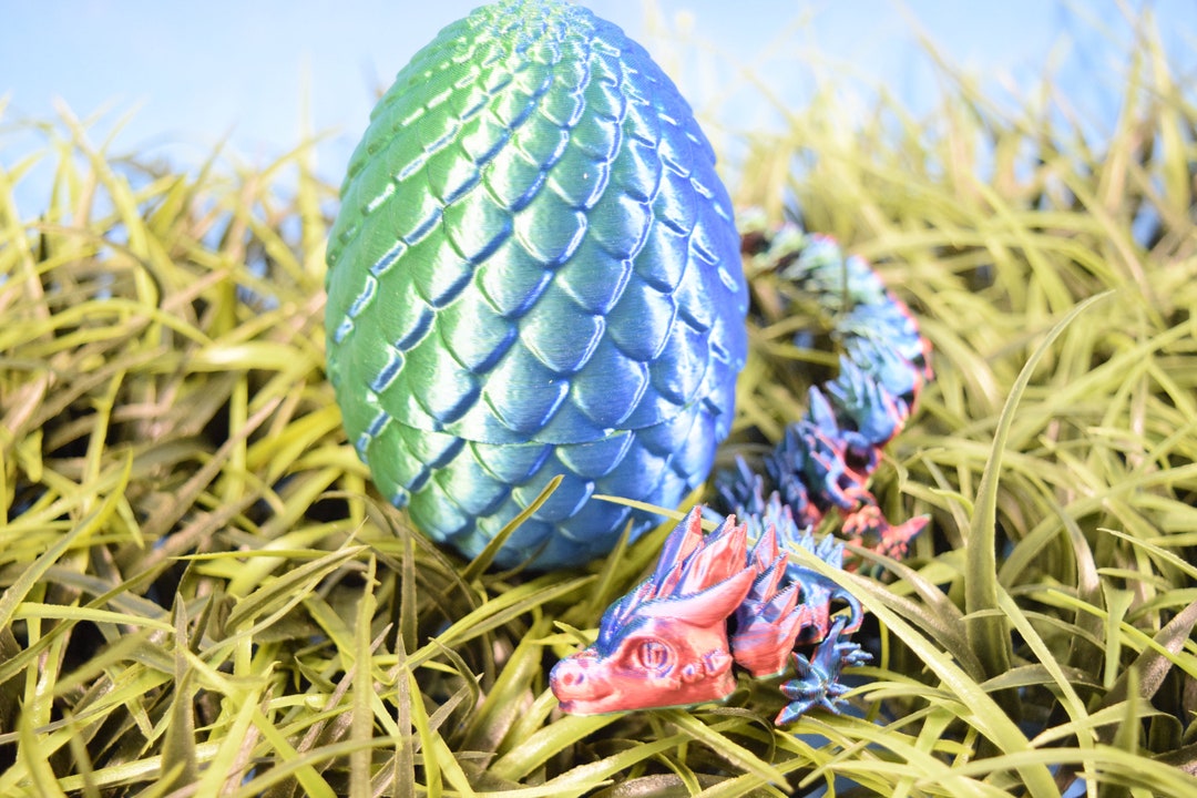3d Printed Egg With Dragon. Mystic Baby Dragon and Egg.3d Printed ...