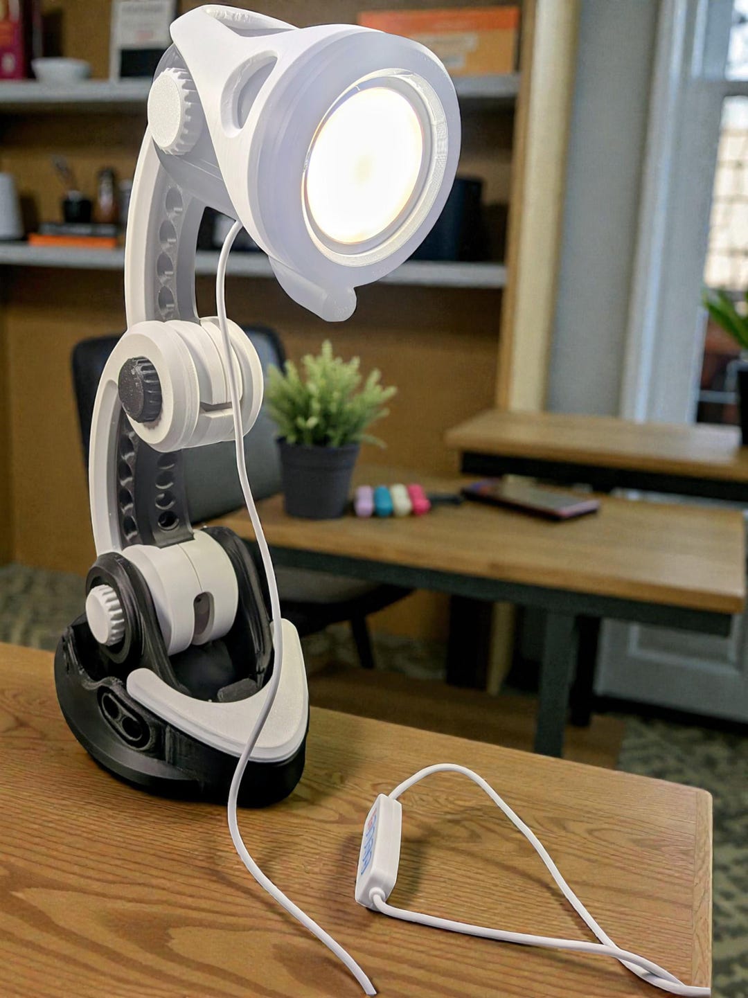 3D Cyber-industrial Articulated Desk Lamp – 3D Printed Statement ...