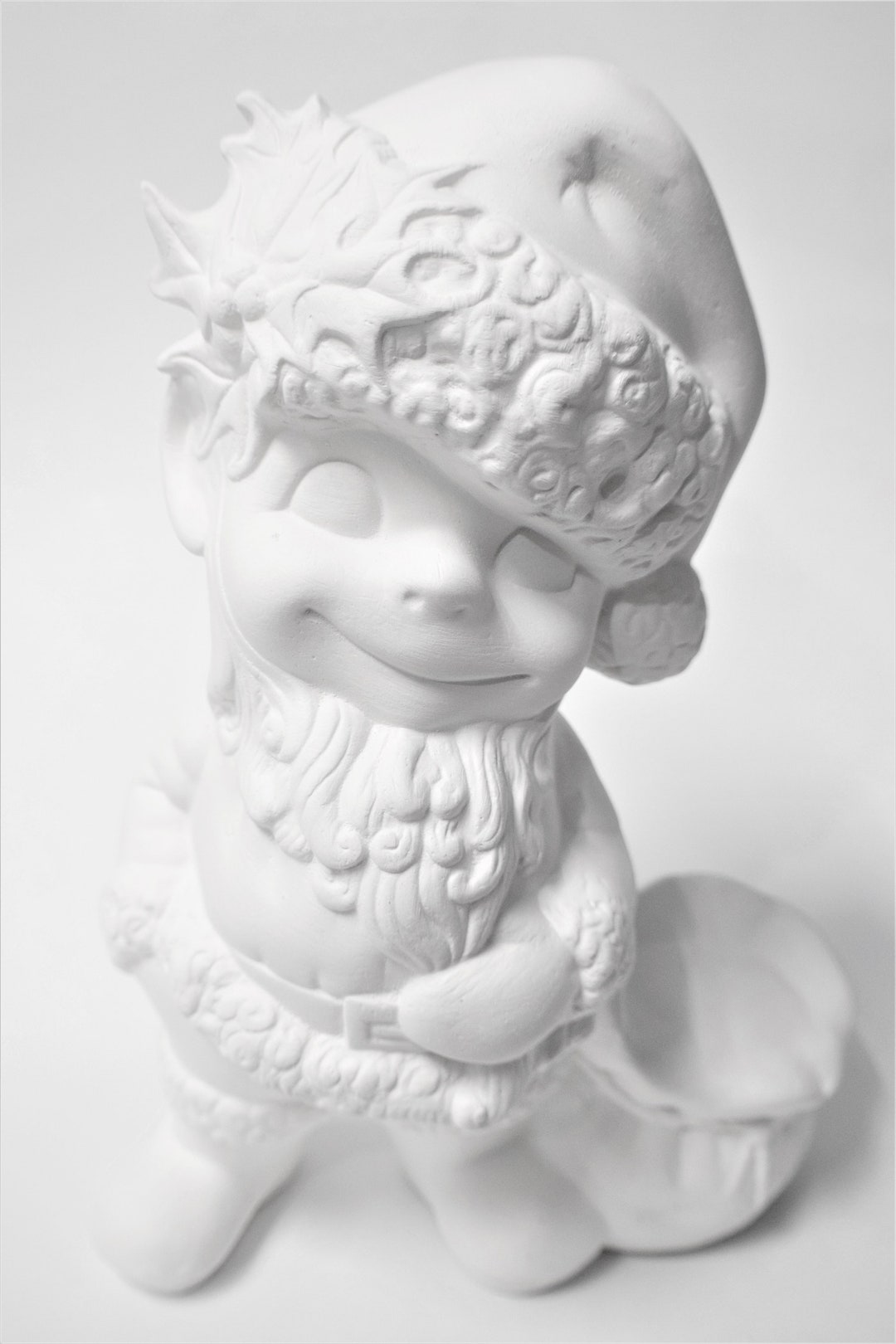 Ceramic Bisque Smiley Figurine. Atlantic Ceramic Mold Smiley Santa ...