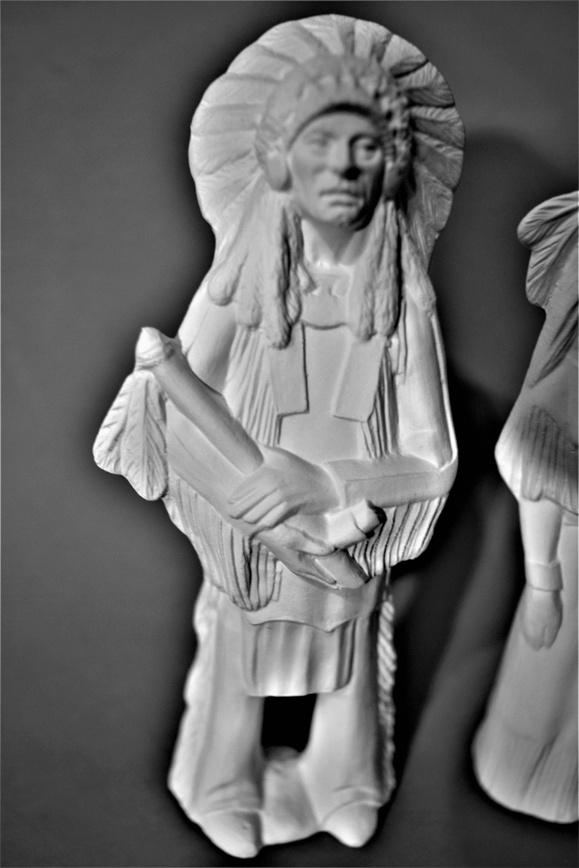 Native American Couple Ready to Paint. Ceramic Indian Chief U-paint ...