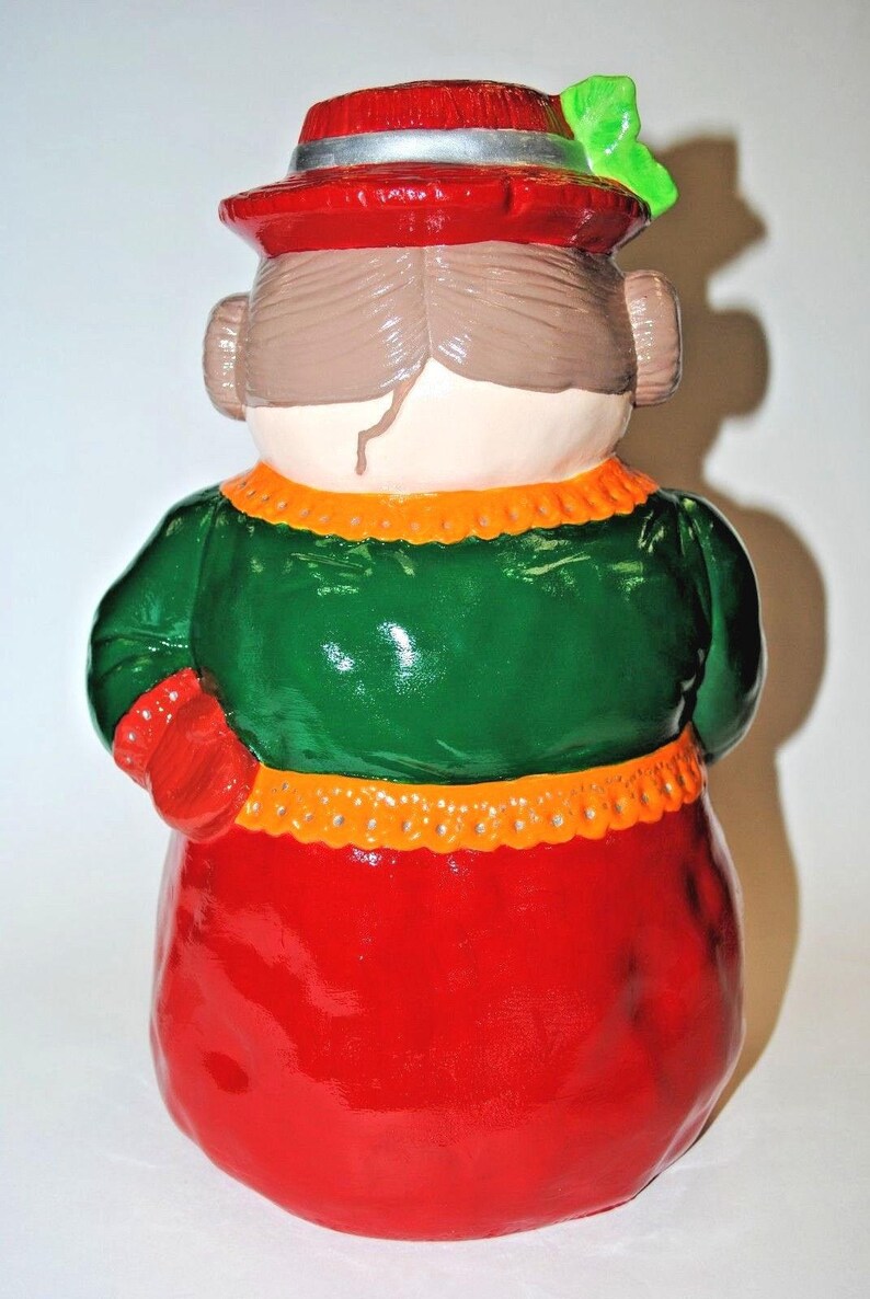 Ceramic Snow Lady.hand Painted Figurine.snow Lady.olga's - Etsy