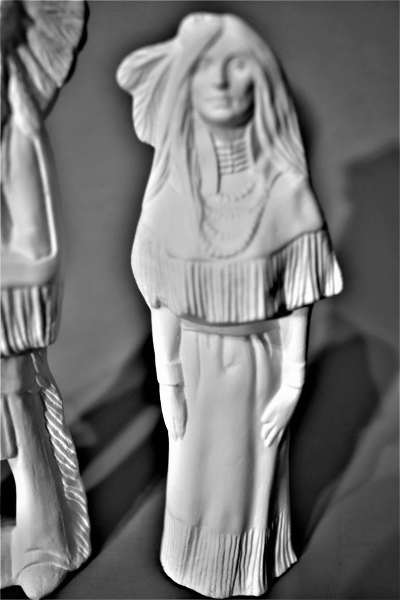 Native American Couple Ready to Paint. Ceramic Indian Chief U-paint ...