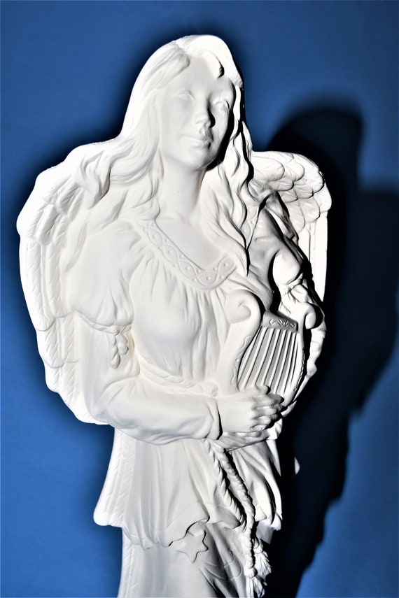 Ceramic Bisque Angel. Large Unpainted Angel. Ready-to-paint | Etsy