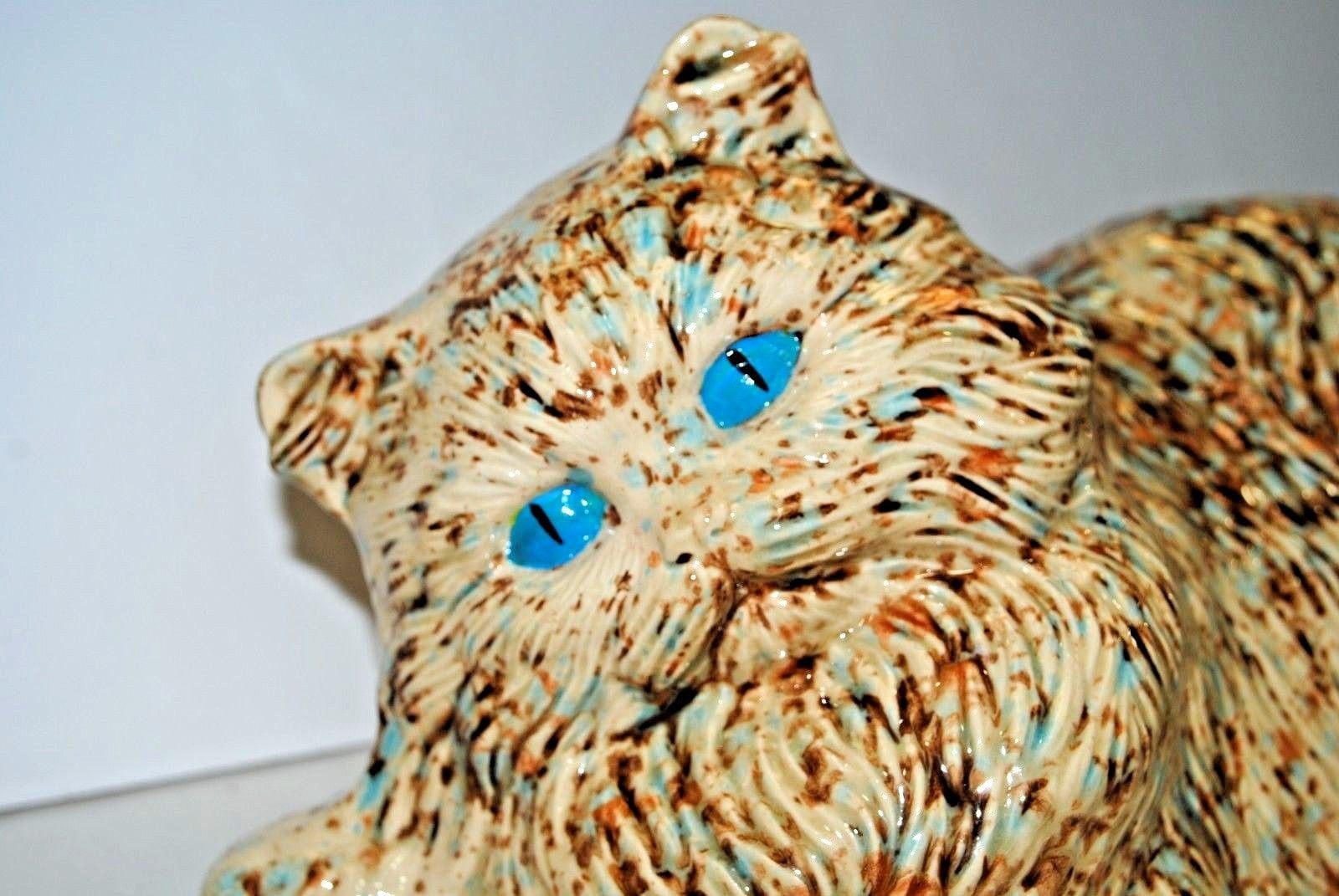 Cat Statue .Big Ceramic Cat.Handmade and Hand Painted Ceramic | Etsy