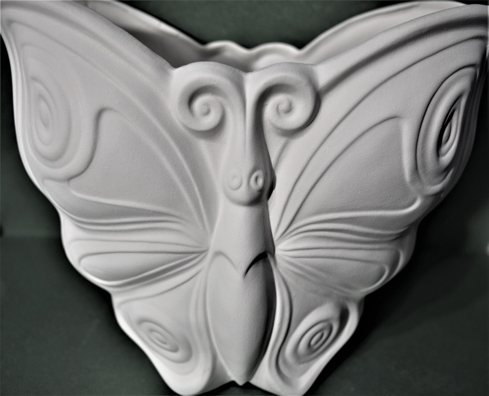 Butterfly Planter. Unpainted Ceramic Bisque Butterfly Pot. U-paint Your ...