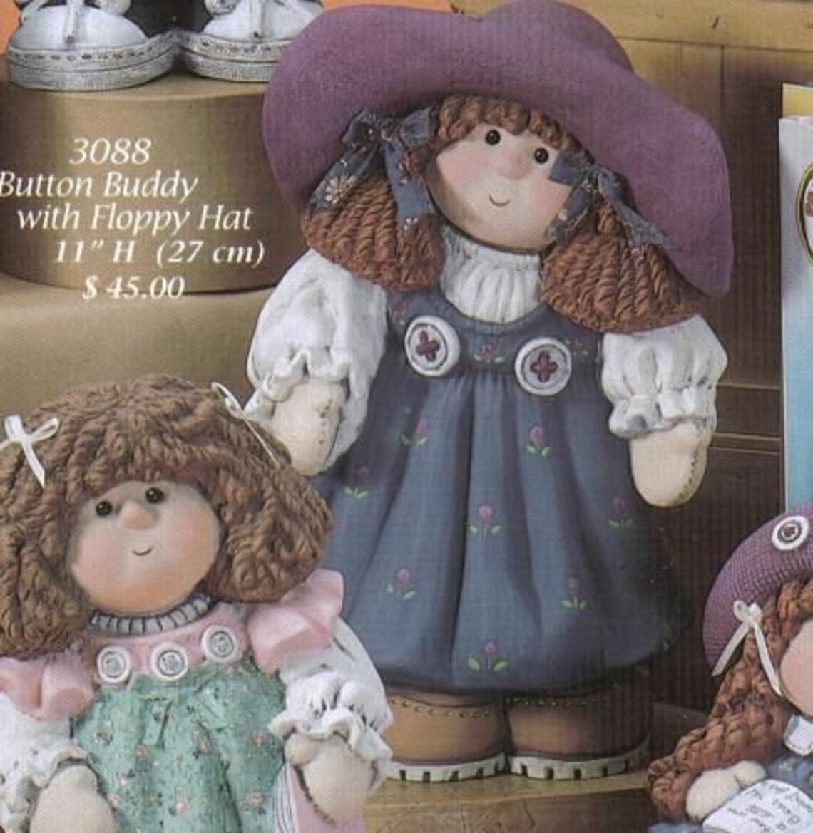 Ready to Paint Button Buddy Doll. Unpainted Ceramic Bisque - Etsy