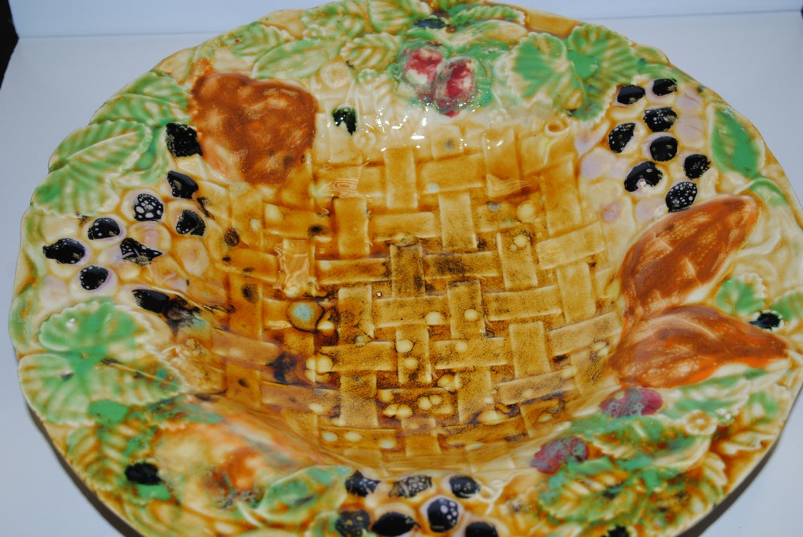 Serving Plate Dish.ceramic Handmade Serving Dish.hand Painted Ceramic ...