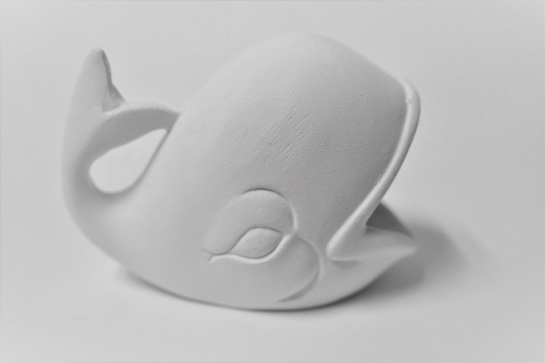 Whale.small Ceramic Whale.unpainted Ceramic Bisque Whale.small Animals ...