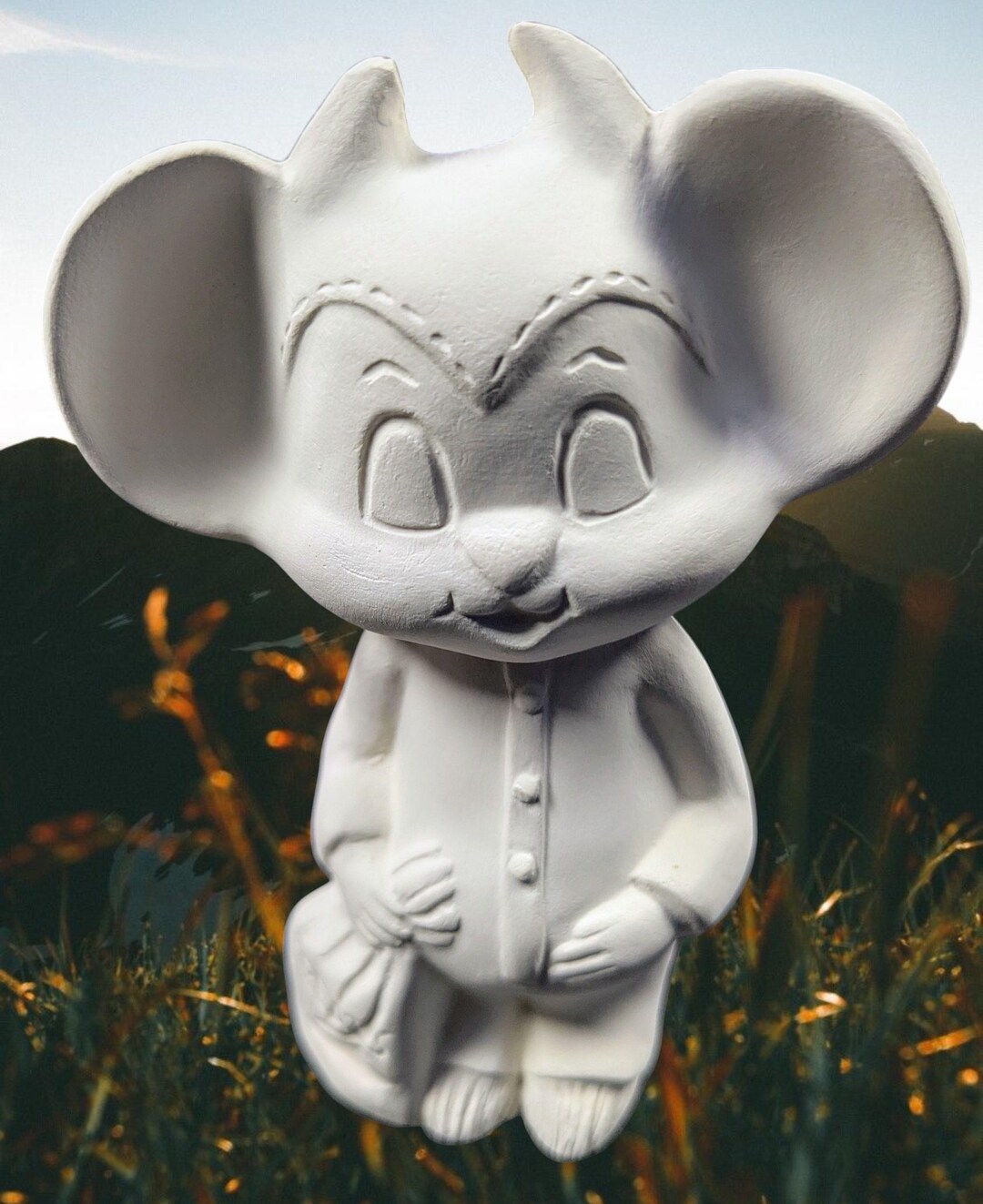 Ready to Paint Vampire Mouse. Unpainted Ceramic Bisque Vampire Mouse ...
