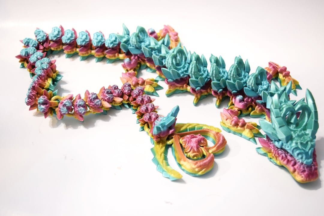 Heart Dragon.3d Articulated Heart Valentine Dragon. Large Rose Heart ...