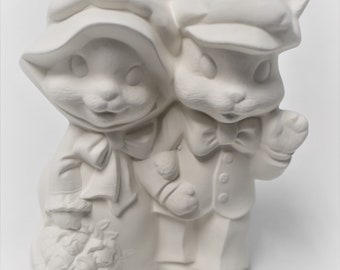 Ready to Paint Ceramic Bunny With Egg in the Cart . U-paint Ceramic ...