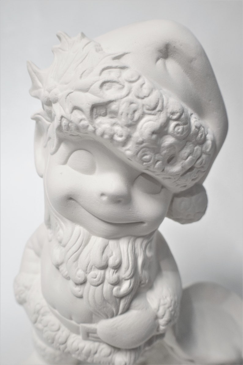 Ceramic Bisque Smiley Figurine. Atlantic Ceramic Mold Smiley Santa ...