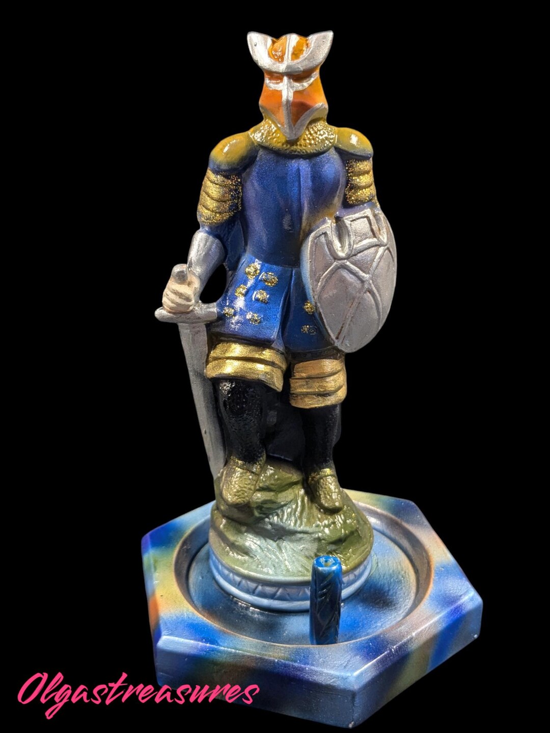 Medieval Knight Incense Holder. Incense Knight Stick Burner. Ash ...