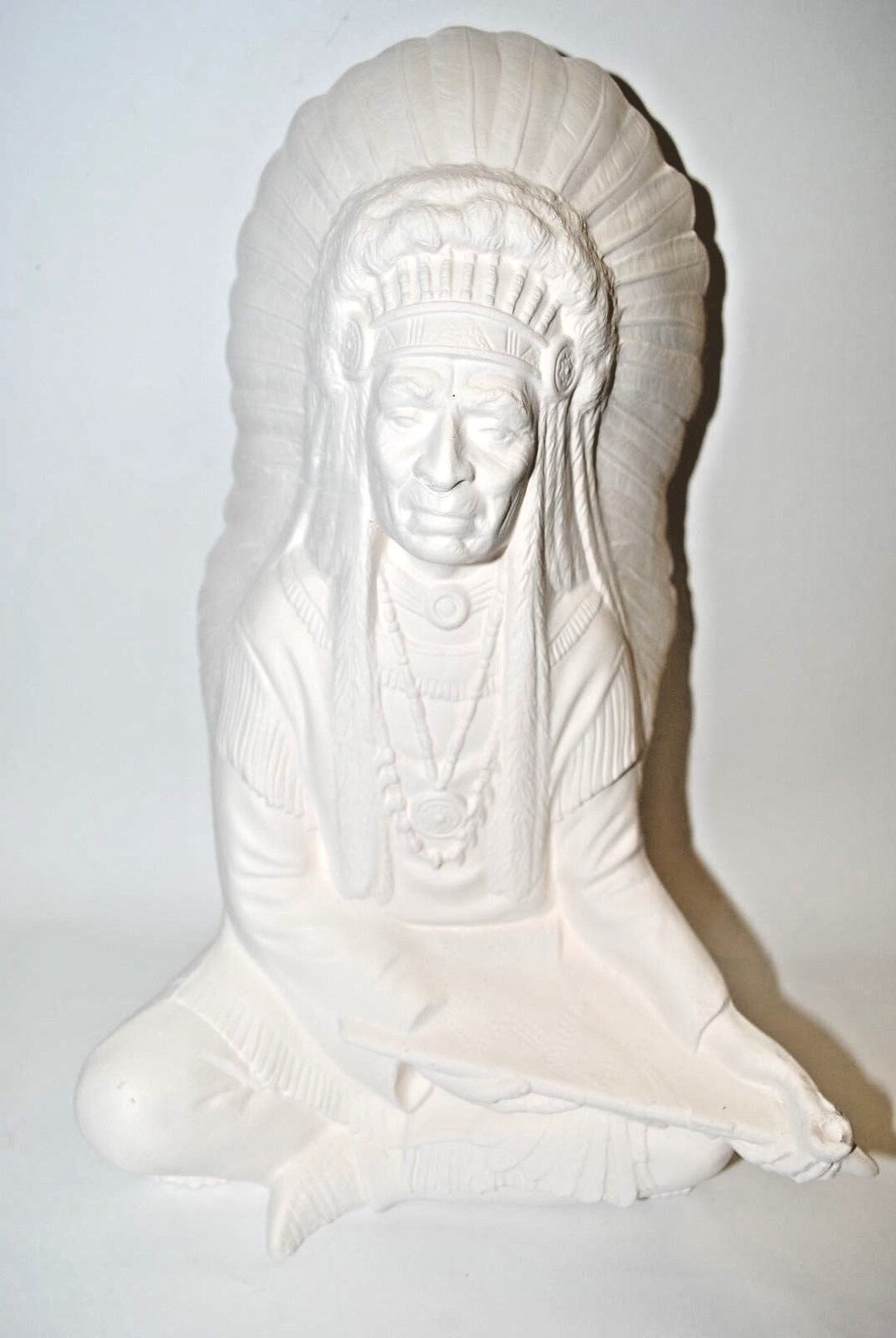 Ceramic Bisque Indian Chief.ready-to-paint Indian Chief. Ceramic Bisque ...