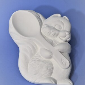 Spoon Rest Squirrel Ready to Paint.squirrel Ceramic Kitchen Decor ...