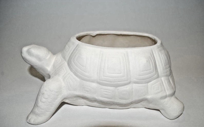 Turtle Planter.ceramic Bisque Turtle.ready to Paint Ceramic - Etsy
