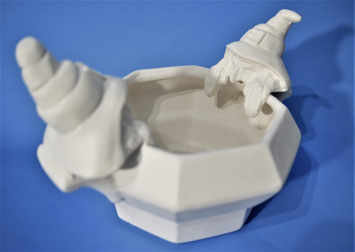 Witch Pot Ready to Paint .witches Unpainted Pot. Ceramic - Etsy